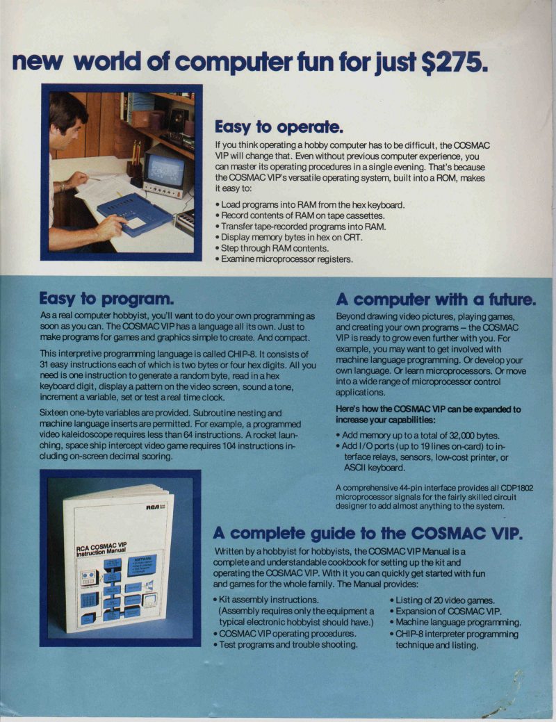 Cosmac VIP Bochure - Vintage Computer